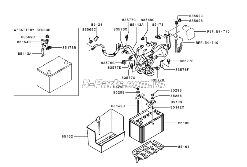 CỰC DƯƠNG BÌNH ẮC QUY MITSUBISHI OUTLANDER MU001365 CHÍNH HÃNG ...