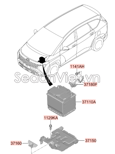 KẸP BÌNH ẮC QUY KIA K3 371602V000 CHÍNH HÃNG - SEDANVIET.VN