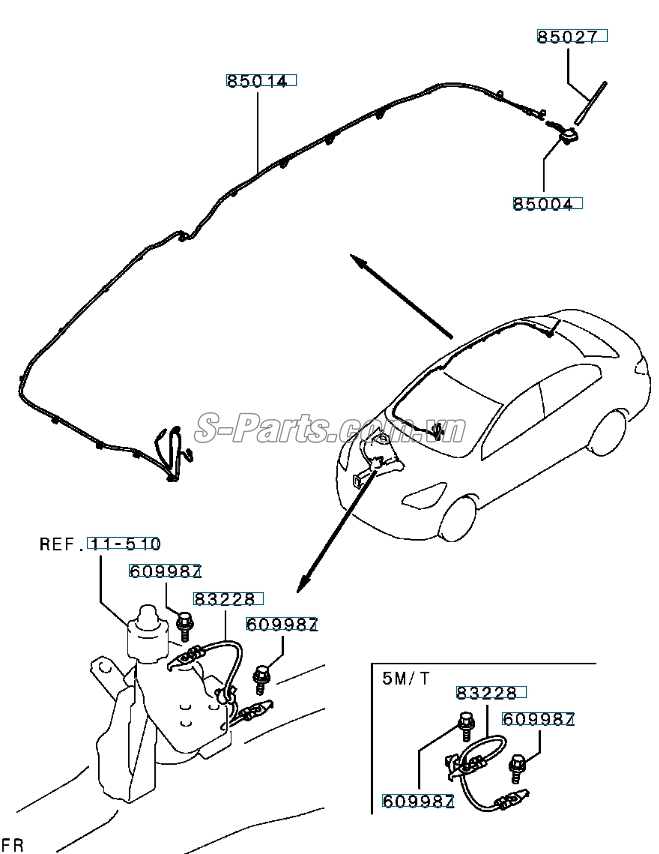 ĂNG TEN MITSUBISHI GRANDIS 8723A303 CHÍNH HÃNG - SEDANVIET.VN
