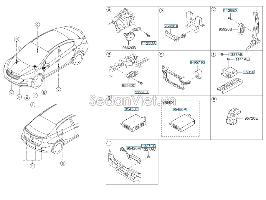 CÒI BÁO ĐỘNG HYUNDAI ACCENT 957101R000 CHÍNH HÃNG - SEDANVIET.VN