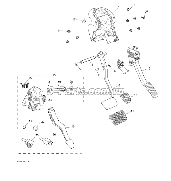 CAO SU CHỤP BỤI BÀN ĐẠP CHÂN PHANH MG5 10697936 CHÍNH HÃNG - SEDANVIET.VN
