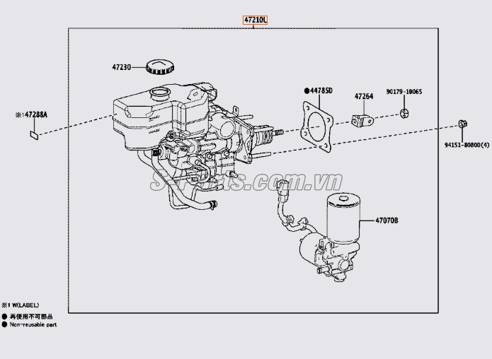 NẮP BÌNH DẦU PHANH TOYOTA COROLLA CROSS 4723047090 CHÍNH HÃNG ...