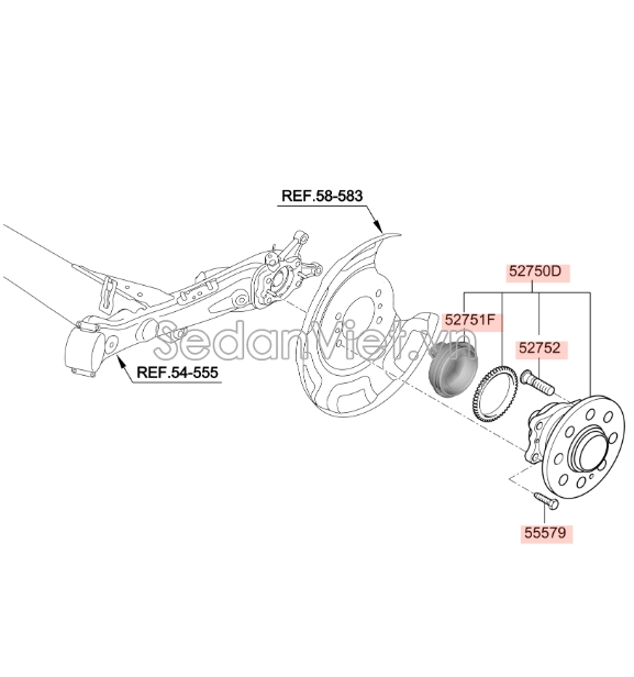 BI MOAY Ơ SAU KIA SOLUTO 52750F9100 CHÍNH HÃNG - SEDANVIET.VN