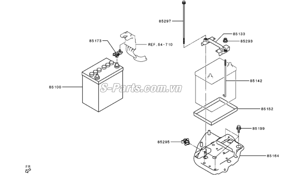 GIÁ ĐỠ BÌNH ẮC QUY MITSUBISHI XPANDER 8201A321 CHÍNH HÃNG - SEDANVIET.VN