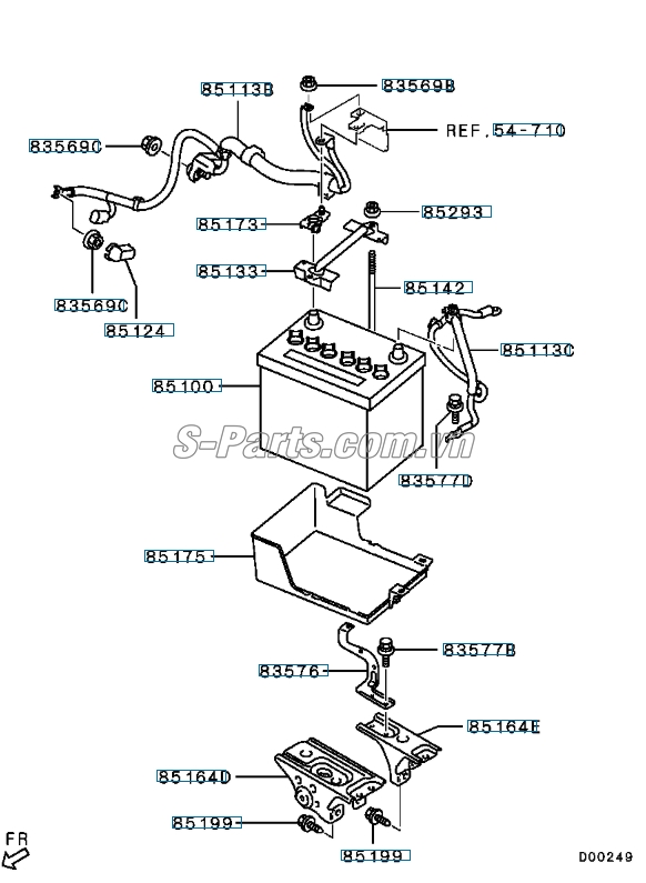 CỰC DƯƠNG BÌNH ẮC QUY MITSUBISHI OUTLANDER MU001365 CHÍNH HÃNG ...