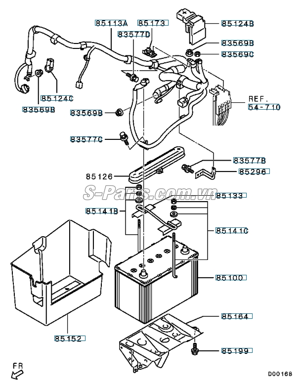 CỰC DƯƠNG BÌNH ẮC QUY MITSUBISHI ATTRAGE MU001365 CHÍNH HÃNG - SEDANVIET.VN