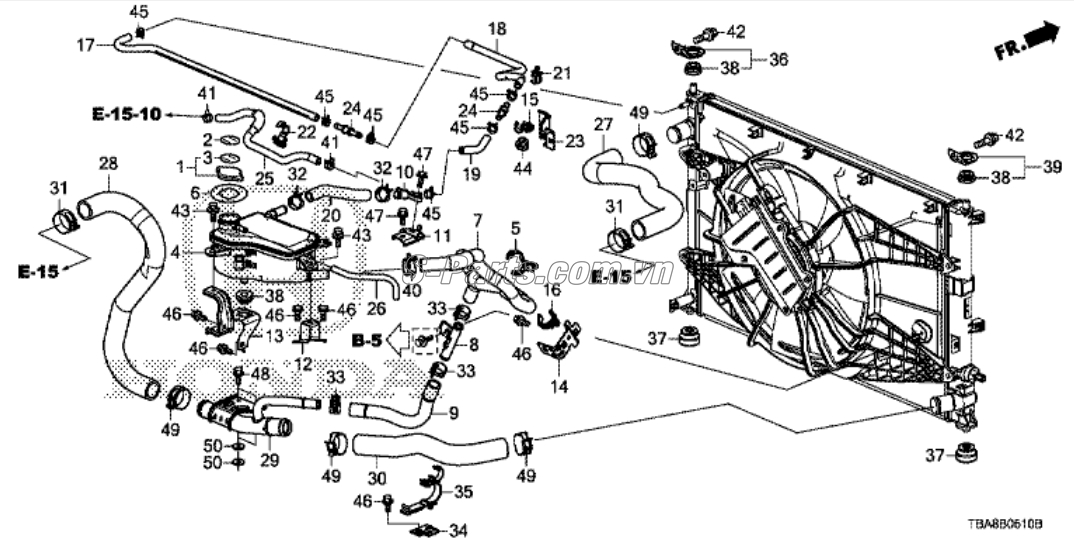 BÌNH NƯỚC PHỤ HONDA CIVIC 191015AAK01 CHÍNH HÃNG - SEDANVIET.VN