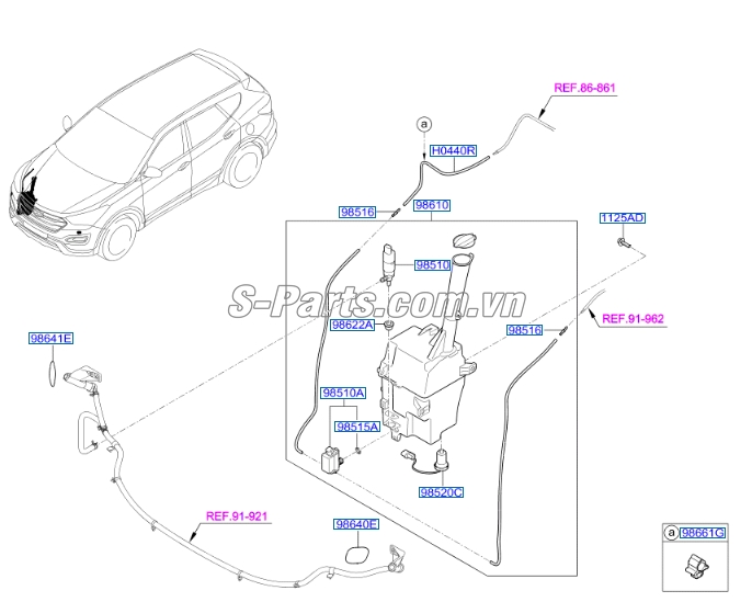 MÔ TƠ PHUN NƯỚC RỬA ĐÈN PHA HYUNDAI SANTAFE 985102P000 CHÍNH HÃNG ...