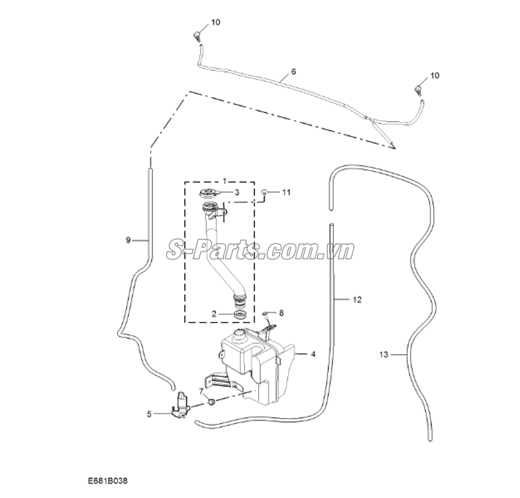 CỔ BÌNH NƯỚC RỬA KÍNH MG HS 30136901 CHÍNH HÃNG - SEDANVIET.VN