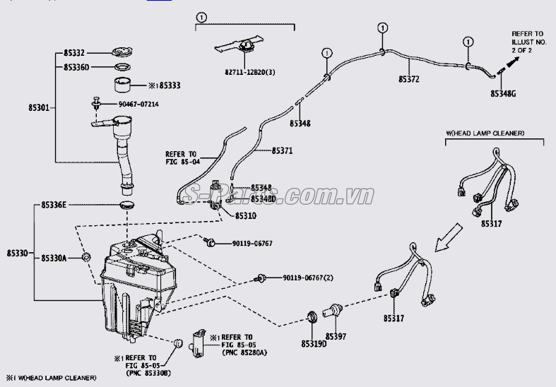 ỐNG DẪN NƯỚC RỬA KÍNH ĐẰNG SAU TOYOTA RAV4 9009933080 CHÍNH HÃNG ...