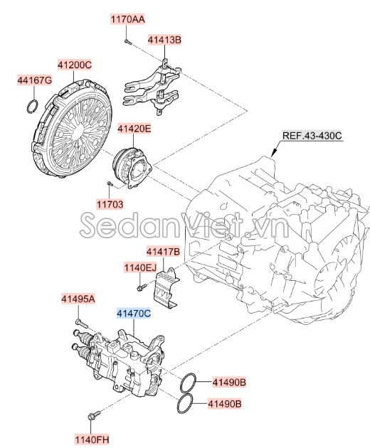 BI TÊ - MÁY XĂNG KIA SELTOS 414202D500 CHÍNH HÃNG - SEDANVIET.VN