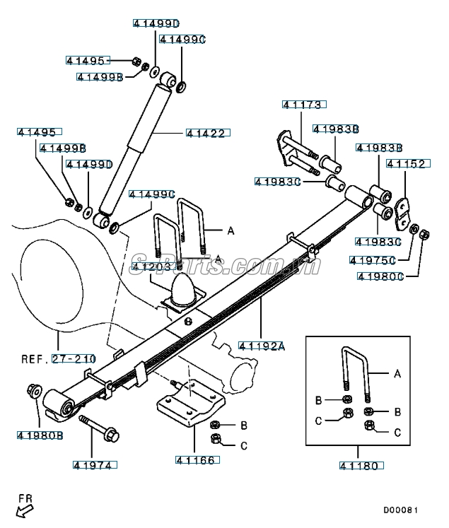 BỘ NHÍP MITSUBISHI TRITON 4150A174 CHÍNH HÃNG - SEDANVIET.VN