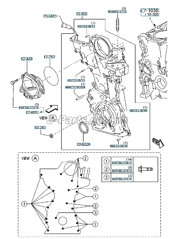 PHỚT ĐẦU TRỤC CƠ MAZDA 3 PE0110602 CHÍNH HÃNG - SEDANVIET.VN