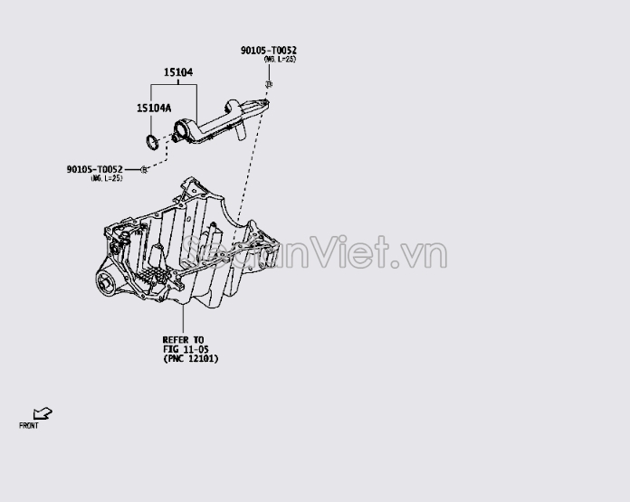 VÒI BƠM DẦU ĐÁY CACTE TOYOTA RUSH 15104BZ030 CHÍNH HÃNG - SEDANVIET.VN