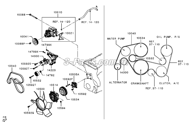 BƠM NƯỚC ĐỘNG CƠ MITSUBISHI TRITON 1300A140 CHÍNH HÃNG - SEDANVIET.VN
