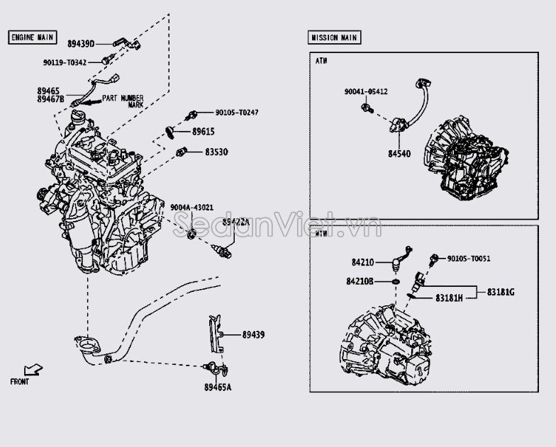 CẢM BIẾN NHIỆT ĐỘ NƯỚC TOYOTA WIGO 89422BZ030 CHÍNH HÃNG - SEDANVIET.VN
