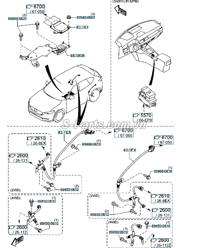 CẢM BIẾN ABS SAU MAZDA CX-5 FACELIFT KA0K437EYA CHÍNH HÃNG - SEDANVIET.VN