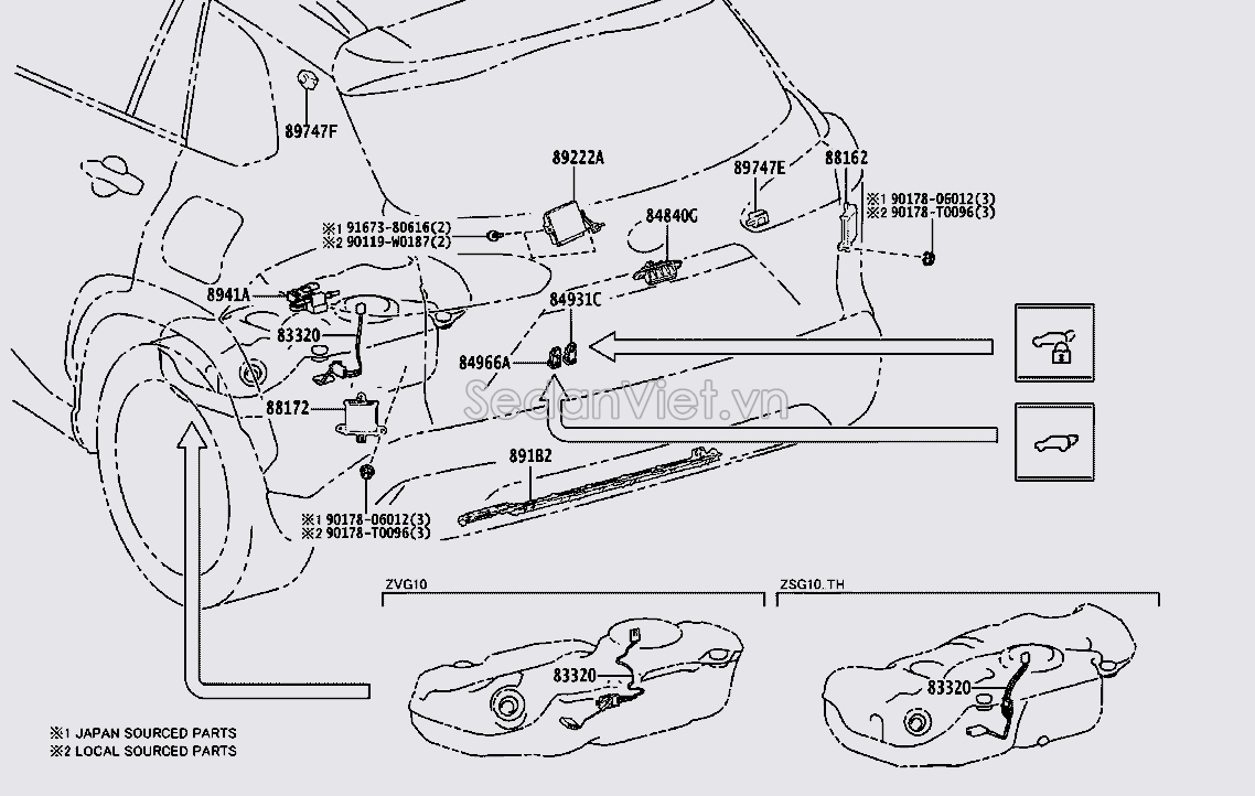 CÔNG TẮC MỞ CỐP HẬU TOYOTA COROLLA CROSS 8484047040 CHÍNH HÃNG ...
