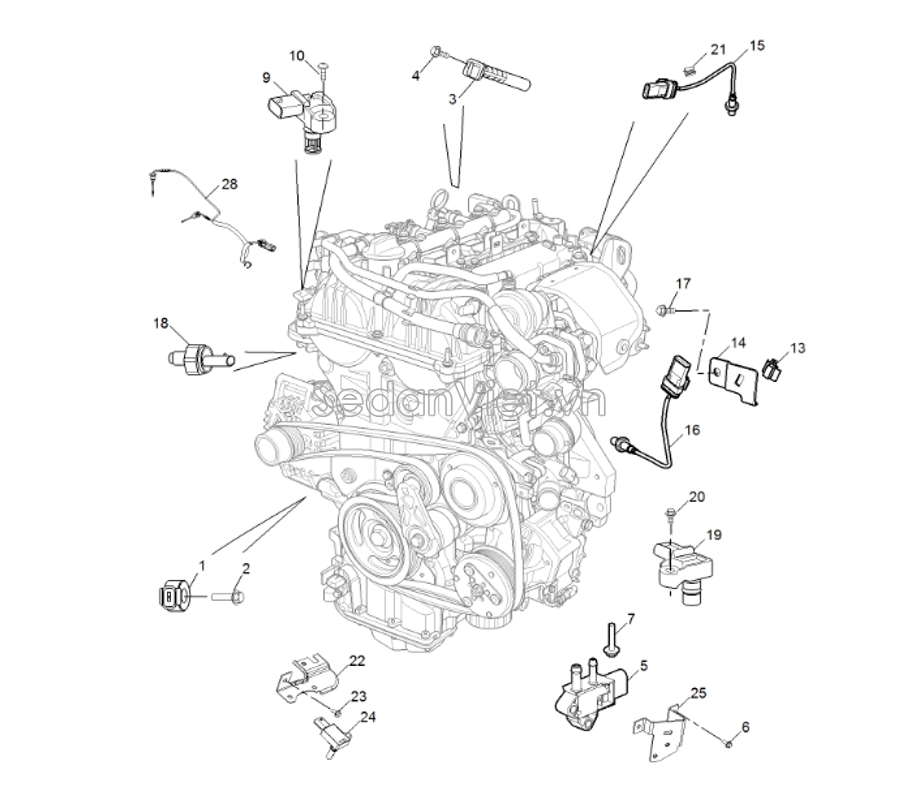 CẢM BIẾN OXY SAU MG ZS 12637338 CHÍNH HÃNG - SEDANVIET.VN