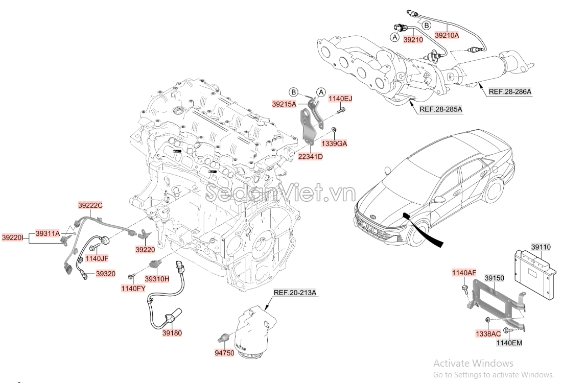 CẢM BIẾN TIẾNG GÕ ĐỘNG CƠ HYUNDAI CRETA 392502M327 CHÍNH HÃNG ...