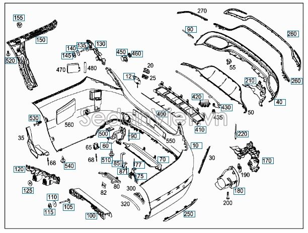 CẢN SAU MERCEDES-BENZ C200 A2058800447 CHÍNH HÃNG - SEDANVIET.VN