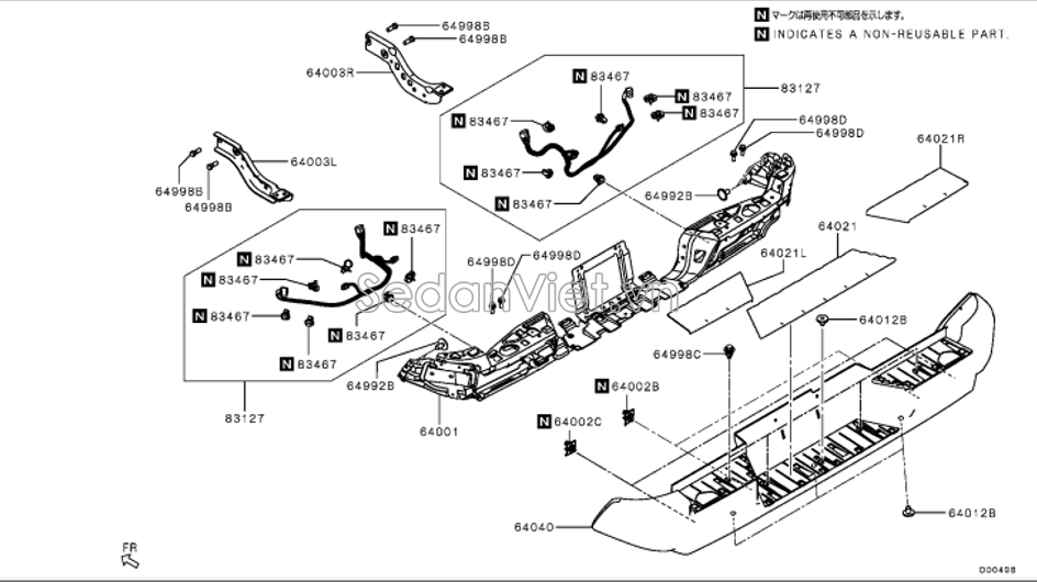 XƯƠNG TRONG CẢN SAU MITSUBISHI TRITON 85030A010P CHÍNH HÃNG - SEDANVIET.VN