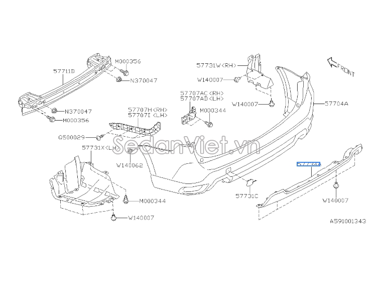 NẮP CHỤP MÓC CỨU HỘ SAU SUBARU FORESTER 57731SJ300 CHÍNH HÃNG ...
