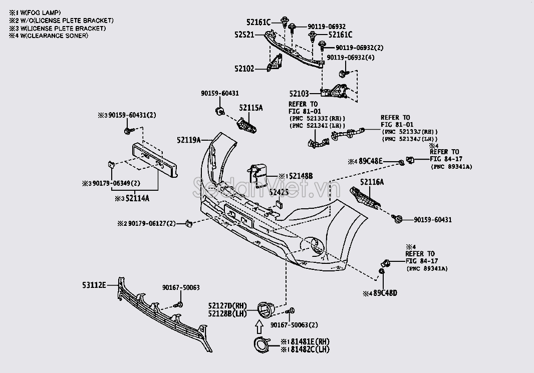 NẸP CÀI ĐÈN PHA TOYOTA LAND CRUISER PRADO 5210360270 CHÍNH HÃNG ...