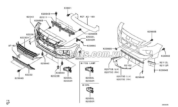 CẢN TRƯỚC MITSUBISHI ATTRAGE 6400J974 CHÍNH HÃNG - PHUTUNGOTOGIARE.COM.VN