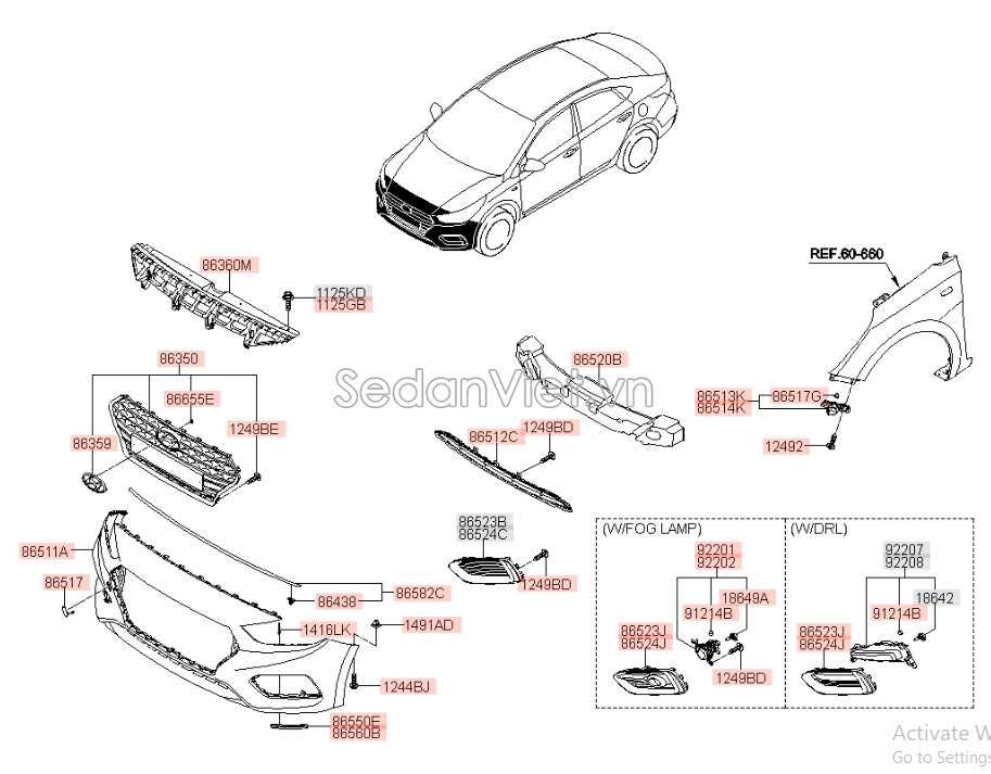 ỐP CHE KHÓA CAPO TRƯỚC HYUNDAI ACCENT 86361H6000 CHÍNH HÃNG ...