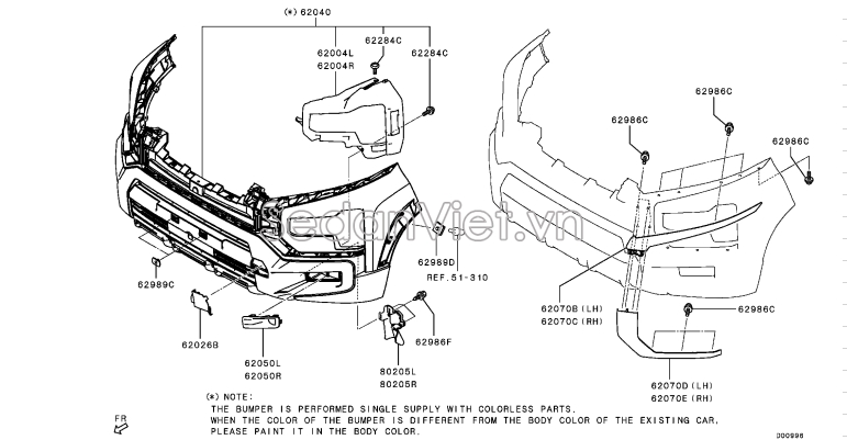 NẸP MẠ ĐÈN PHA TRƯỚC MITSUBISHI XPANDER 62083W000P CHÍNH HÃNG ...