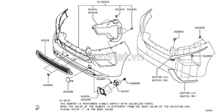 LƯỚI CẢN TRƯỚC MITSUBISHI XPANDER 62256W000P CHÍNH HÃNG ...