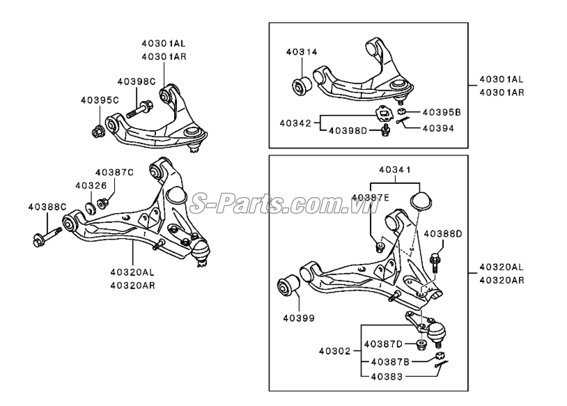 TĂM BÔNG CÀNG A TRƯỚC MITSUBISHI TRITON ALL NEW 4055A008 CHÍNH HÃNG ...