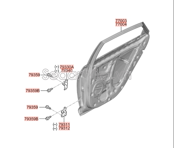 BẢN LỀ CỬA SAU HYUNDAI CRETA 79420D8000 CHÍNH HÃNG - SEDANVIET.VN