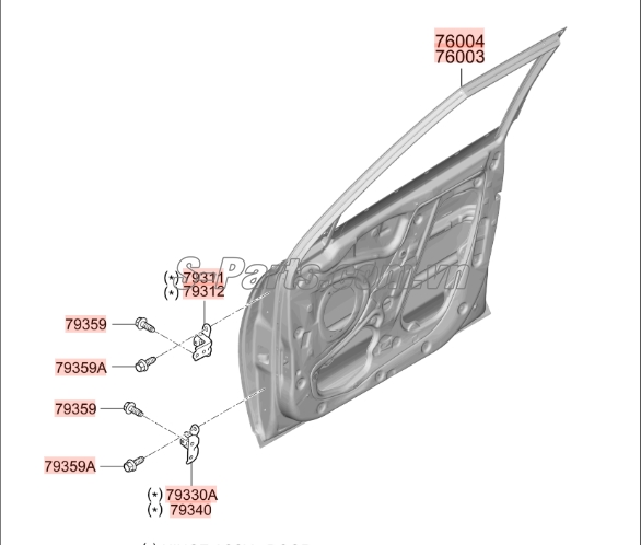 BẢN LỀ CÁNH CỬA TRƯỚC HYUNDAI CRETA 79420D8000 CHÍNH HÃNG - SEDANVIET.VN