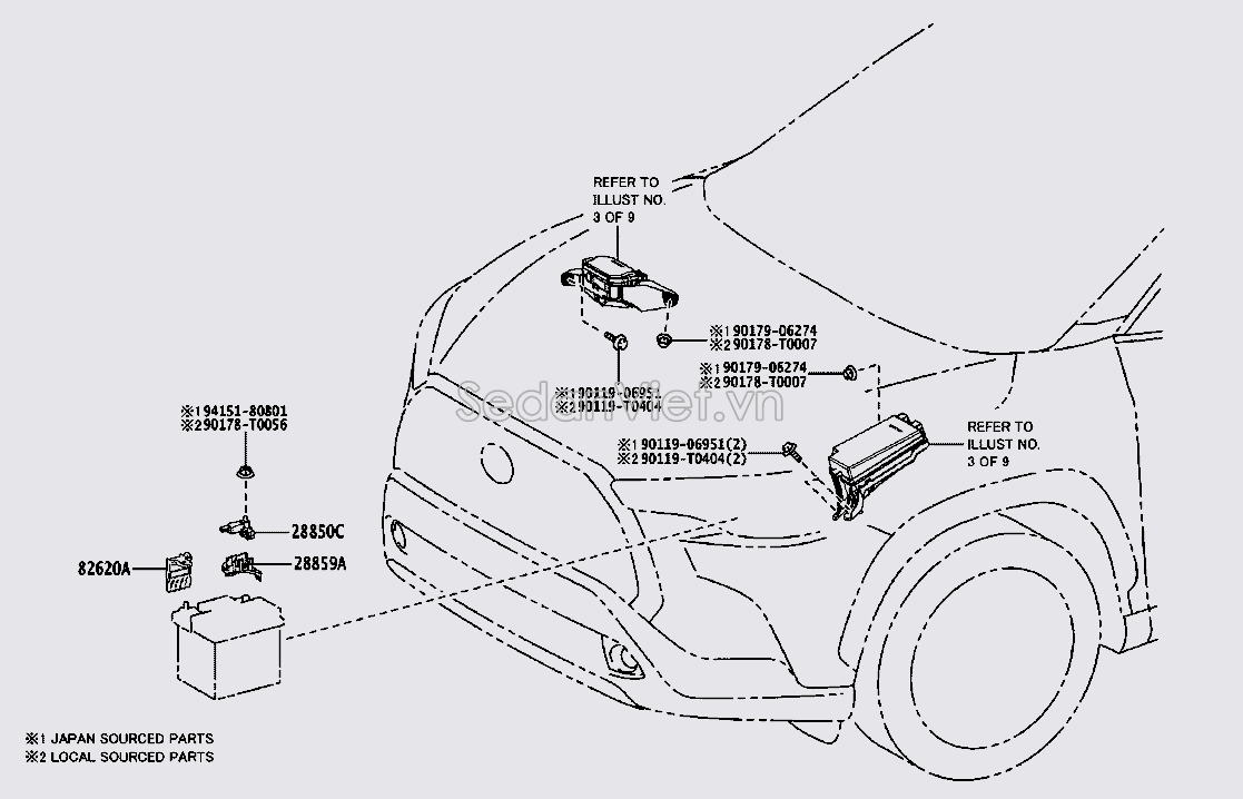 CẢM BIẾN NHIỆT ĐỘ BÌNH ẮC QUY TOYOTA COROLLA CROSS 2885025010 CHÍNH ...