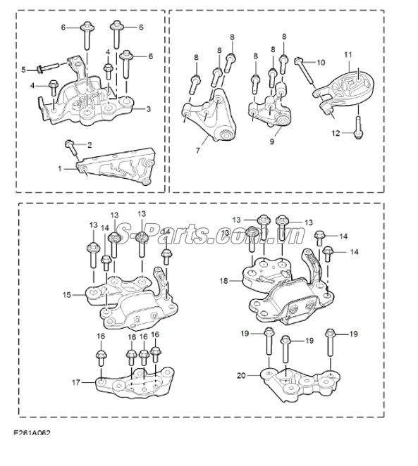 CHÂN MÁY MG5 11211232 CHÍNH HÃNG - SEDANVIET.VN