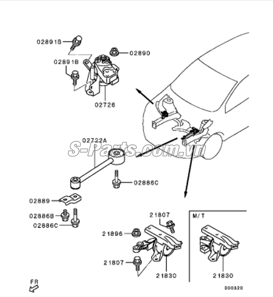 CHÂN MÁY THỦY LỰC MITSUBISHI ATTRAGE 1093A202 CHÍNH HÃNG - SEDANVIET.VN