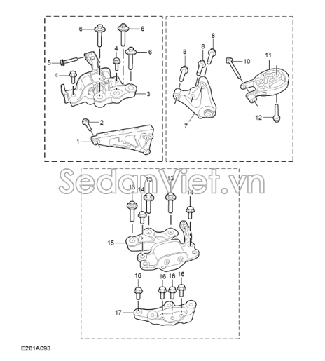 CHÂN HỘP SỐ MG5 10436397 CHÍNH HÃNG - SEDANVIET.VN