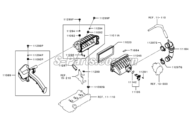 HỘP LỌC GIÓ HÚT VÀO ĐỘNG CƠ MITSUBISHI ATTRAGE 1505A919 CHÍNH HÃNG ...