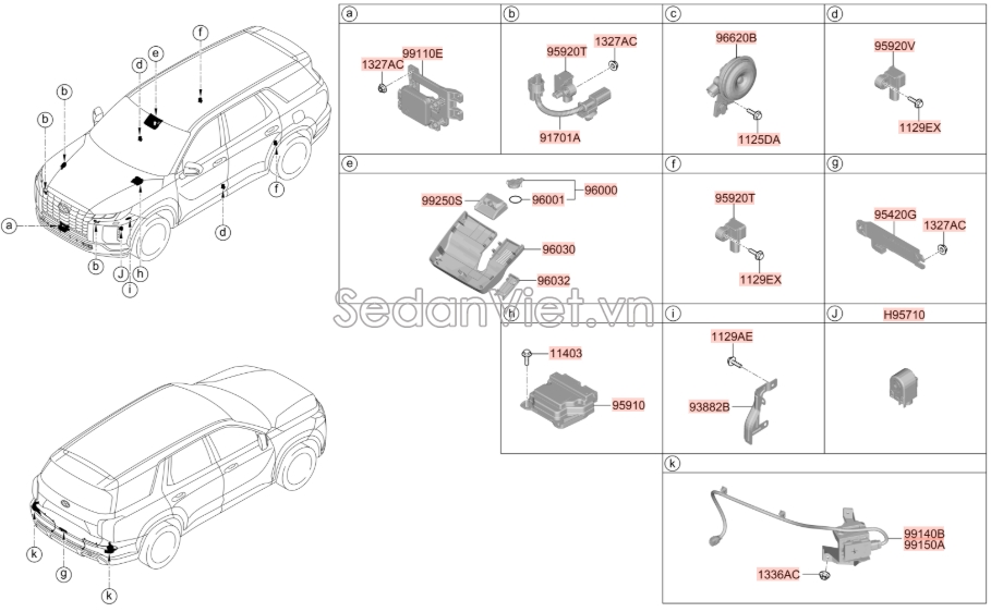 CÒI BÁO ĐỘNG HYUNDAI ACCENT 957101R000 CHÍNH HÃNG - SEDANVIET.VN