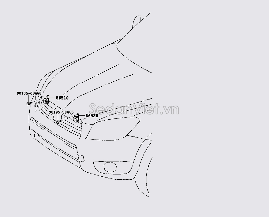 CÒI XE TOYOTA RAV4 8652020300 CHÍNH HÃNG - SEDANVIET.VN