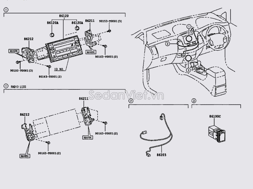 ĐÀI RADIO TOYOTA INNOVA 861200K040 CHÍNH HÃNG - SEDANVIET.VN