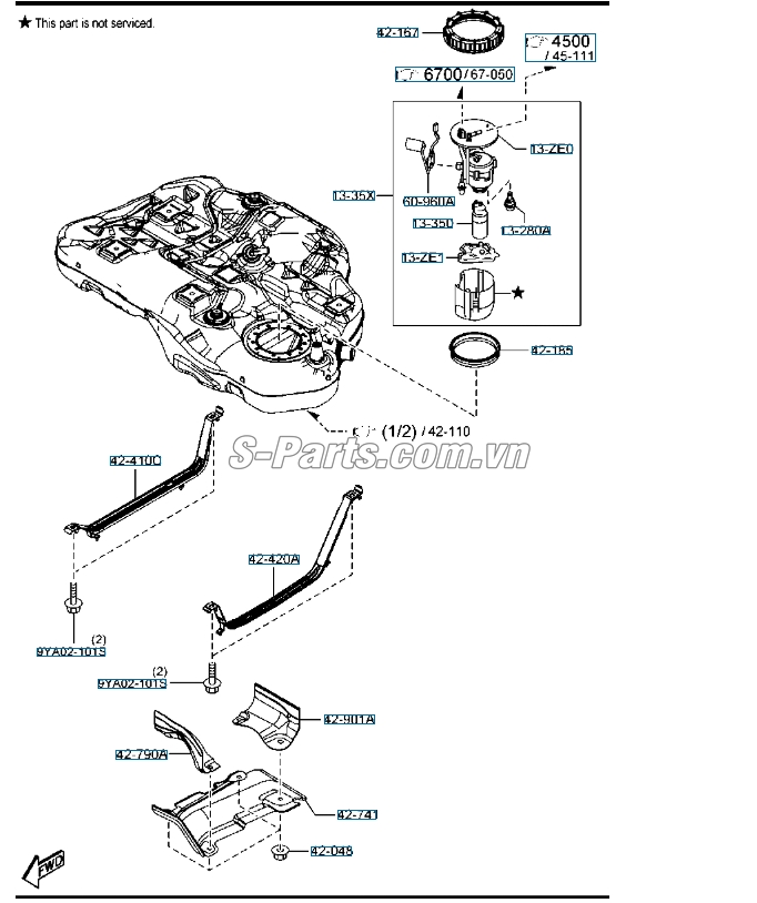 BỘ ĐIỀU CHỈNH ÁP SUẤT BÌNH XĂNG MAZDA CX-5 L3M813280 CHÍNH HÃNG ...