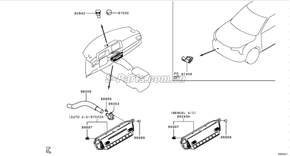 CẢM BIẾN NHIỆT ĐỘ NGOÀI TRỜI MITSUBISHI TRITON 7825A110 CHÍNH HÃNG ...
