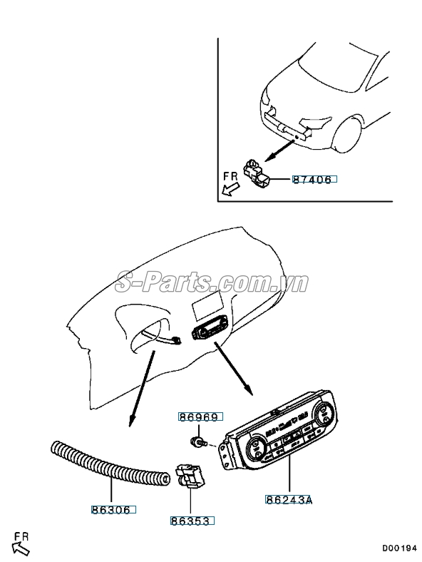 CẢM BIẾN NHIỆT ĐỘ NGOÀI TRỜI MITSUBISHI TRITON 7825A110 CHÍNH HÃNG ...