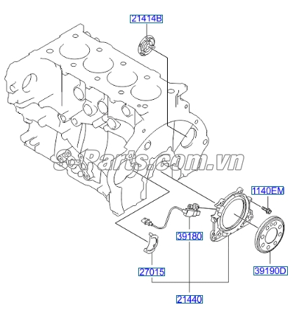 CỤM PHỚT ĐUÔI TRỤC CƠ HYUNDAI SANTAFE 214402F500 CHÍNH HÃNG - SEDANVIET.VN
