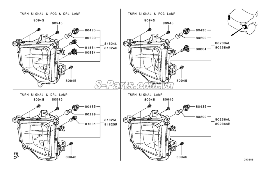 BÓNG ĐÈN 12V-21W MITSUBISHI TRITON MS820029 CHÍNH HÃNG - SEDANVIET.VN