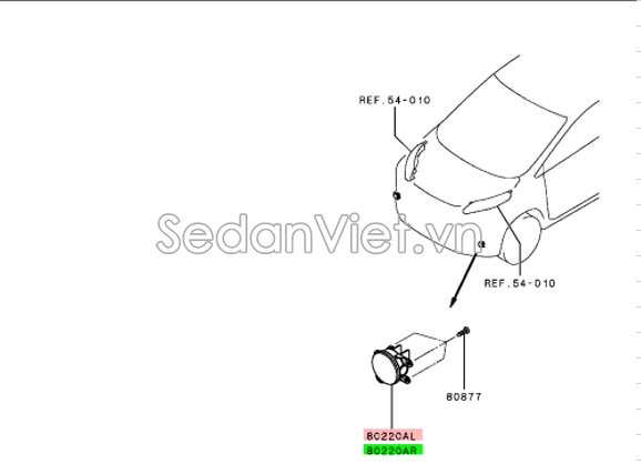 ĐÈN GẦM MITSUBISHI XPANDER 8321A752 CHÍNH HÃNG - SEDANVIET.VN