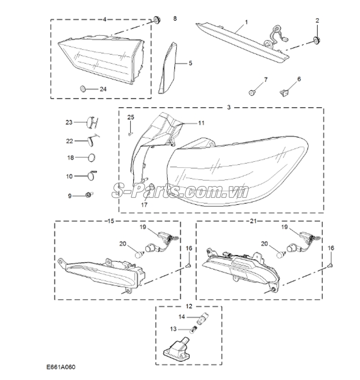 BÓNG ĐÈN HẬU MG5 10338331 CHÍNH HÃNG - SEDANVIET.VN